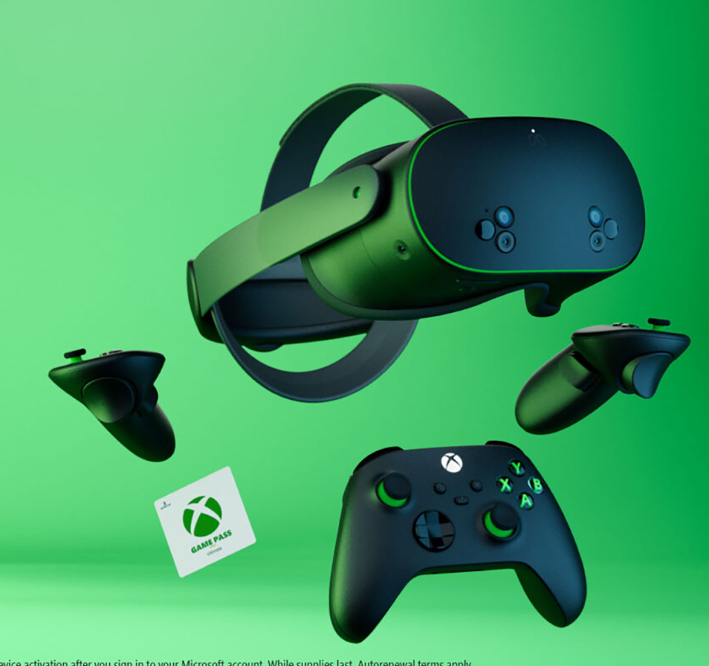 Xbox controller, headset and other accessories.